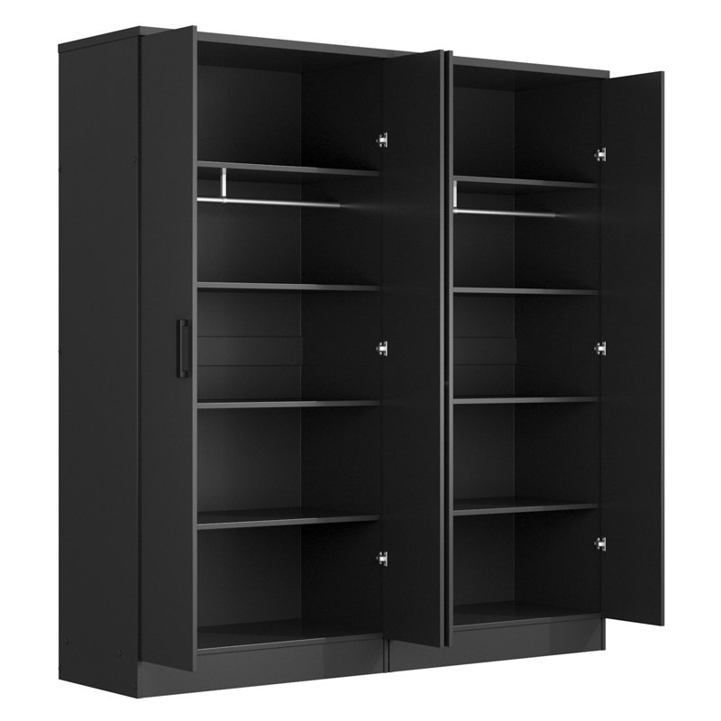 Slim double wardrobe store